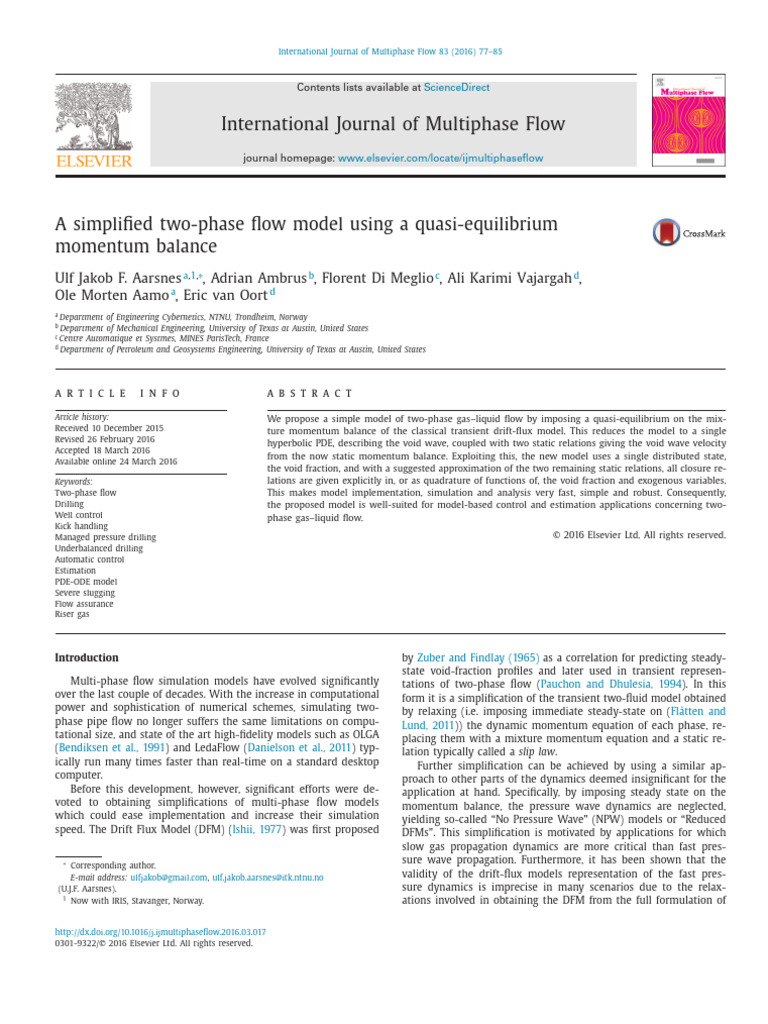 2016 - Aarsnes - A Simplified Two-Phase Flow Model Using A Quasi ...