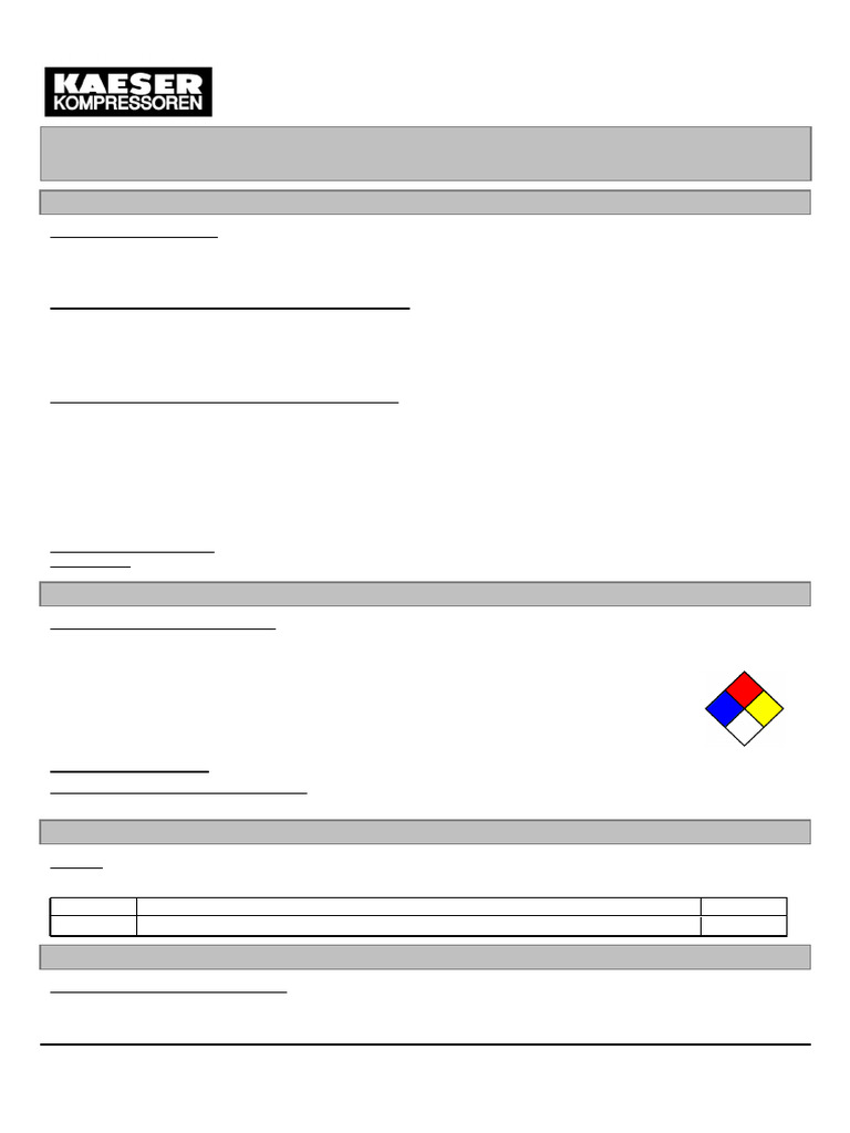 Kaeser Sigma Fluid FG-460 | PDF | Química