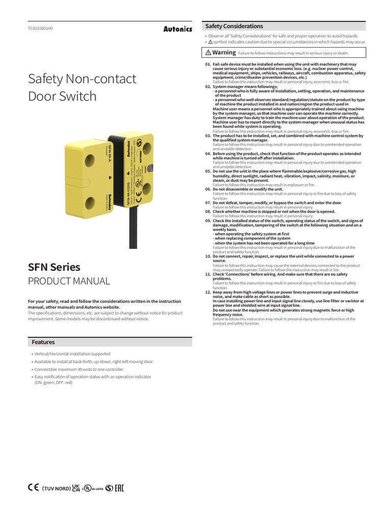 SFN M 020 - en | PDF | Electrical Connector | Switch