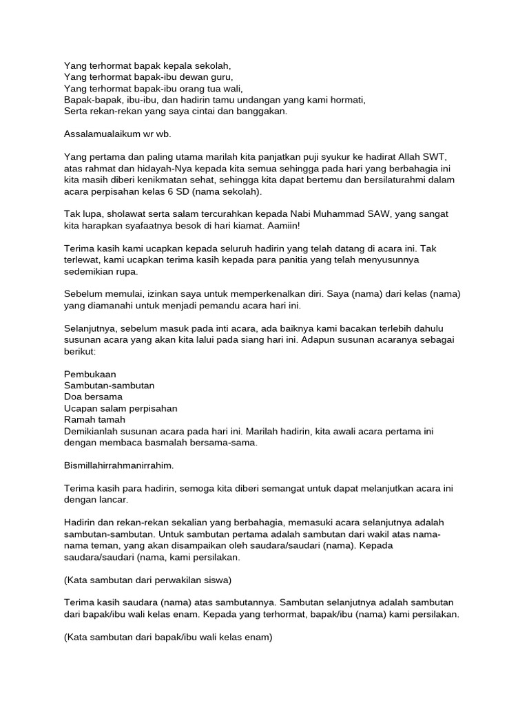 Yang Terhormat Bapak Kepala Sekolah MC | PDF | Karier & Perkembangan