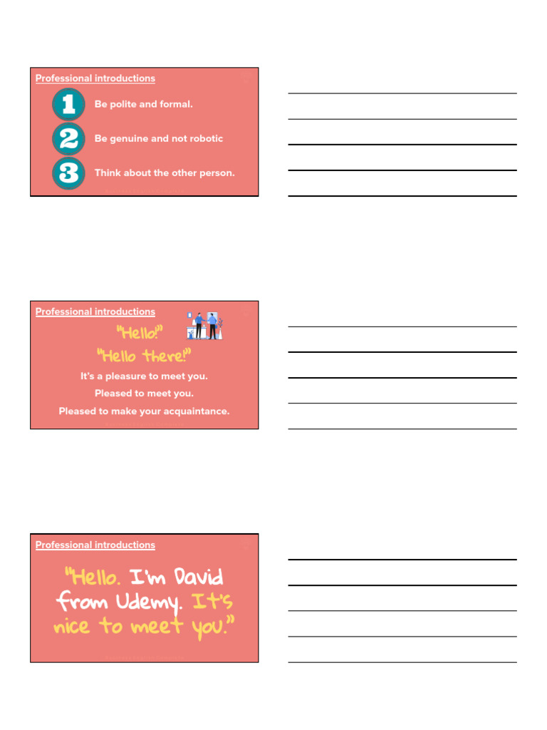 Professional Introductions Formal Business English | PDF | Lifestyle