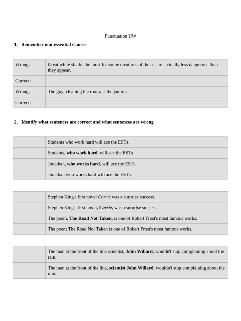 Non Essential Clauses | PDF