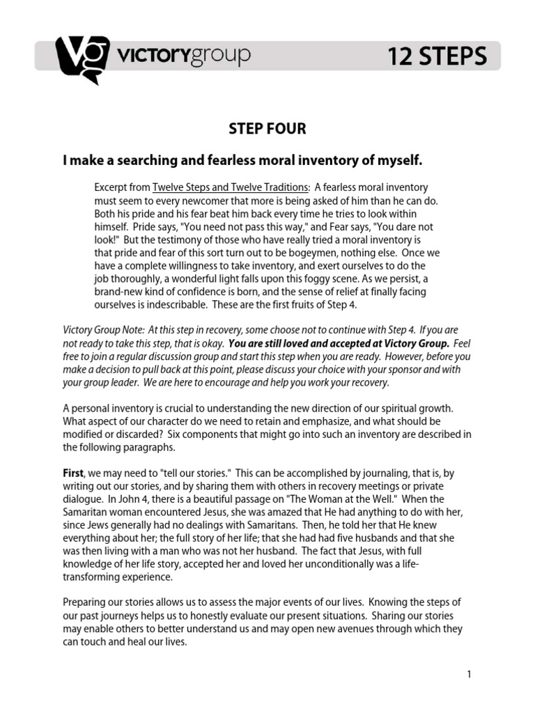 Step04 2012 | PDF | Guilt (Emotion) | Twelve Step Program