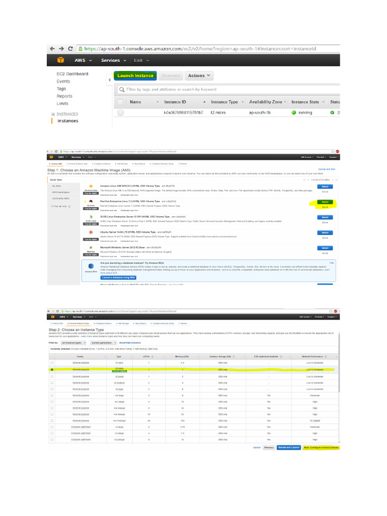 AWS - 26july2016 - Steps To Launch EC2 | PDF | Password | Operating System Technology