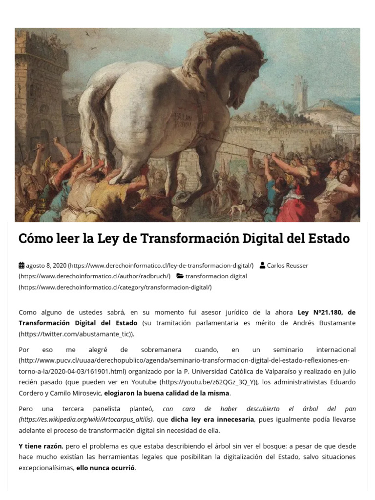 Cómo Leer La Ley de Transformación Digital Del Estado ...