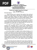 Narrative Report Classroom Observation | PDF | Teachers | Classroom