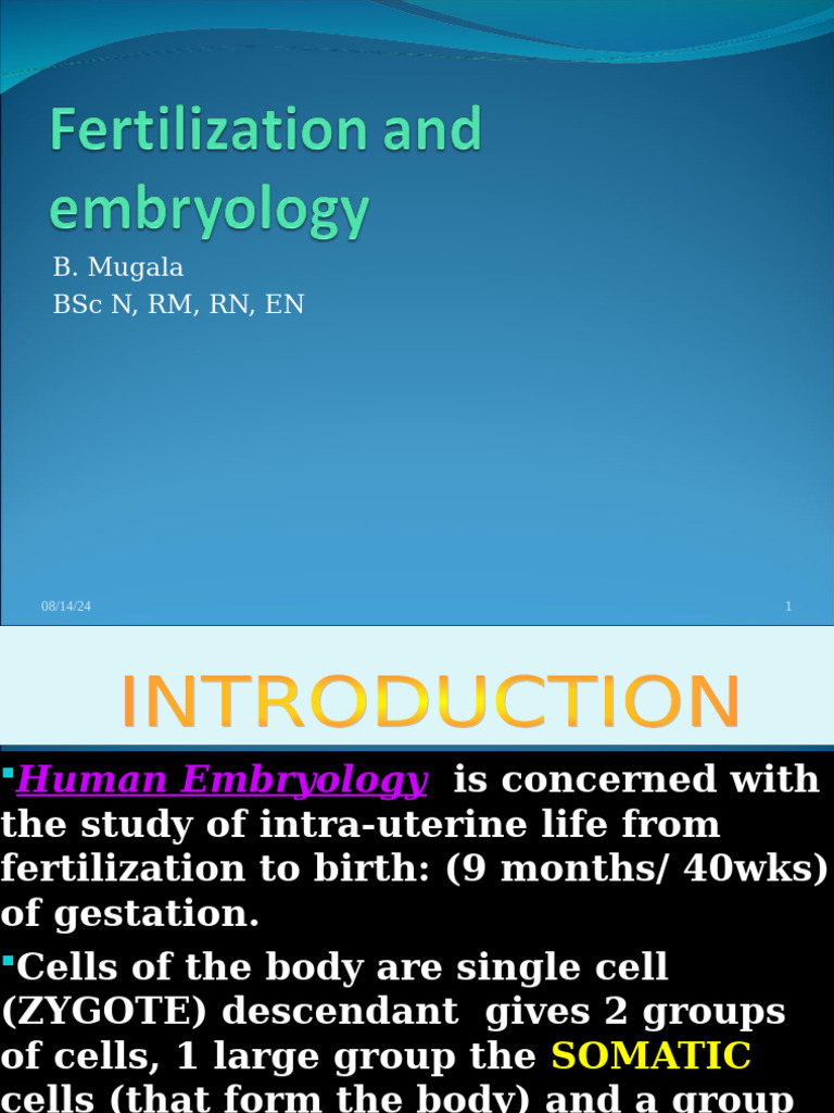 Lesson 5. Fertlization and Embryology | PDF | Meiosis | Uterus