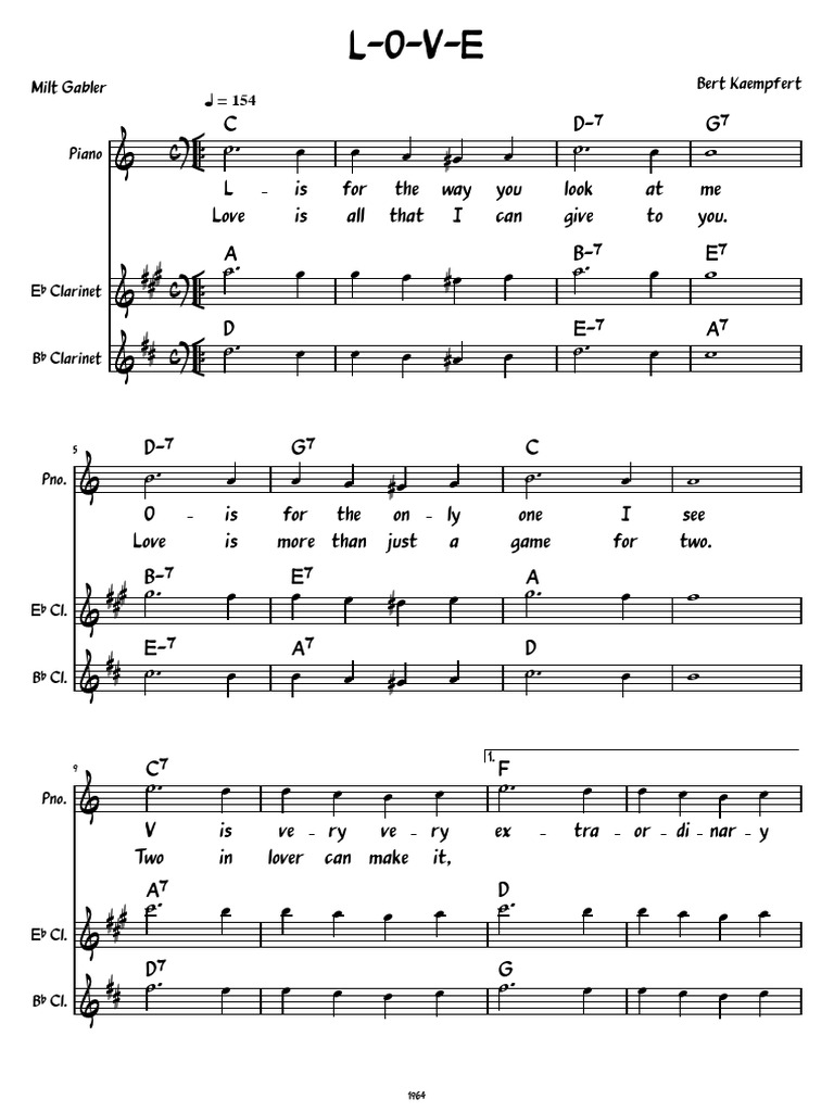 L O V E Lead Sheet Pdf Singles Music Music