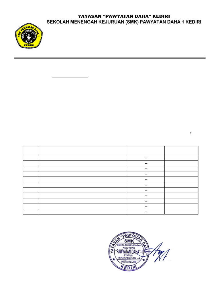 Edaran Ambil Rapot Kelas XI | PDF