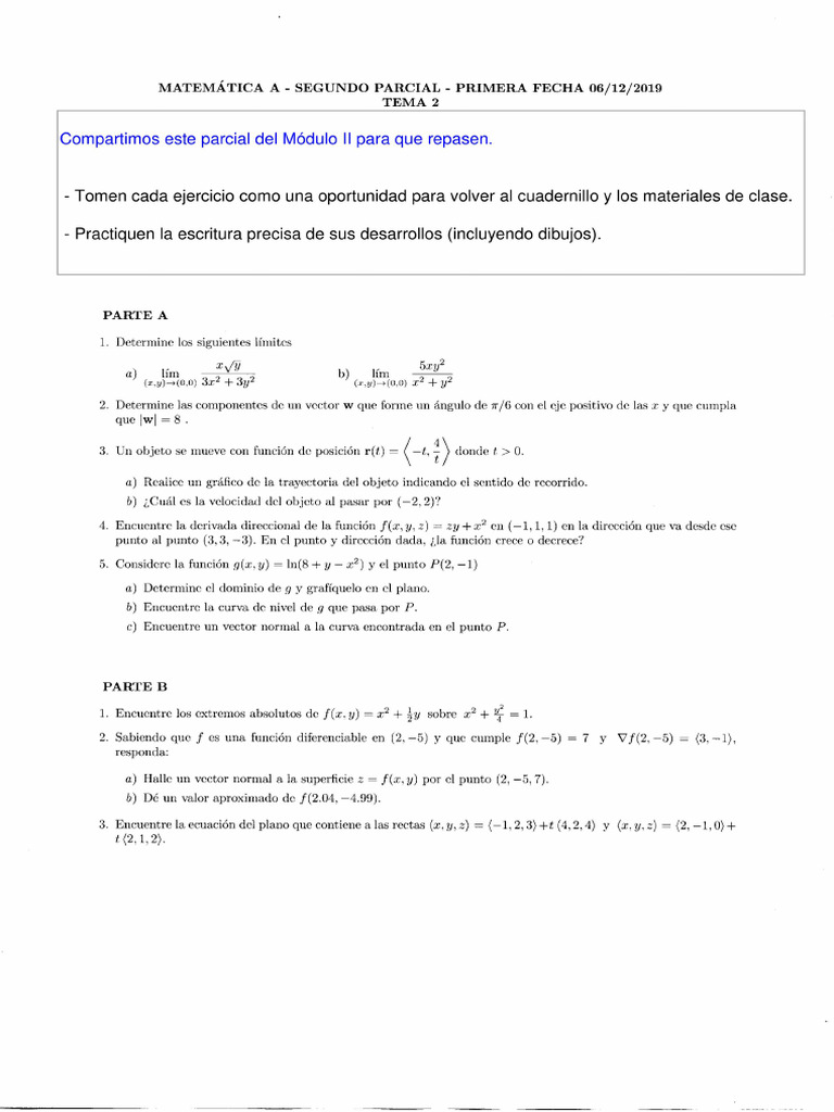 Parciales Viejos Del M-Dulo II | PDF