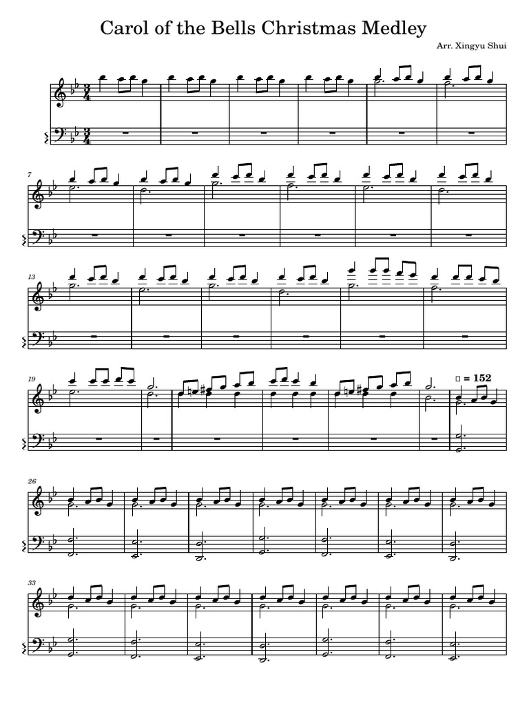 Carol of the Bells Medley Arrangement | PDF | Christmas | Christmas ...