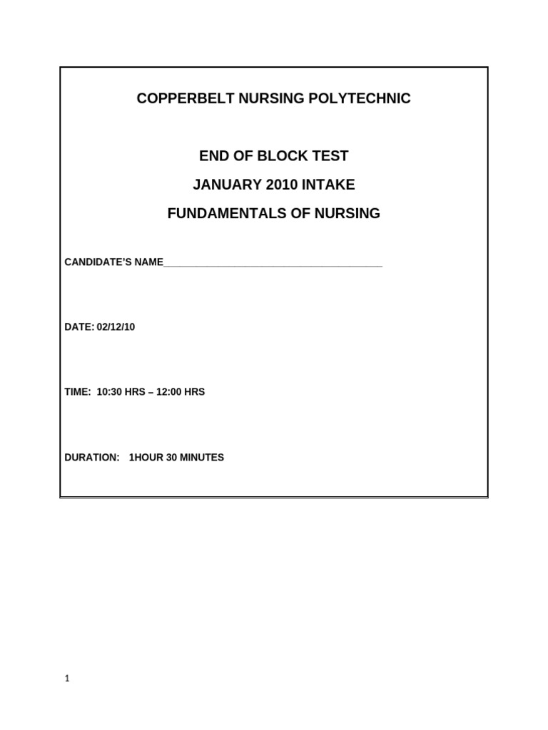 Fundamental Exam Jan 10 | PDF | Wound | Burn