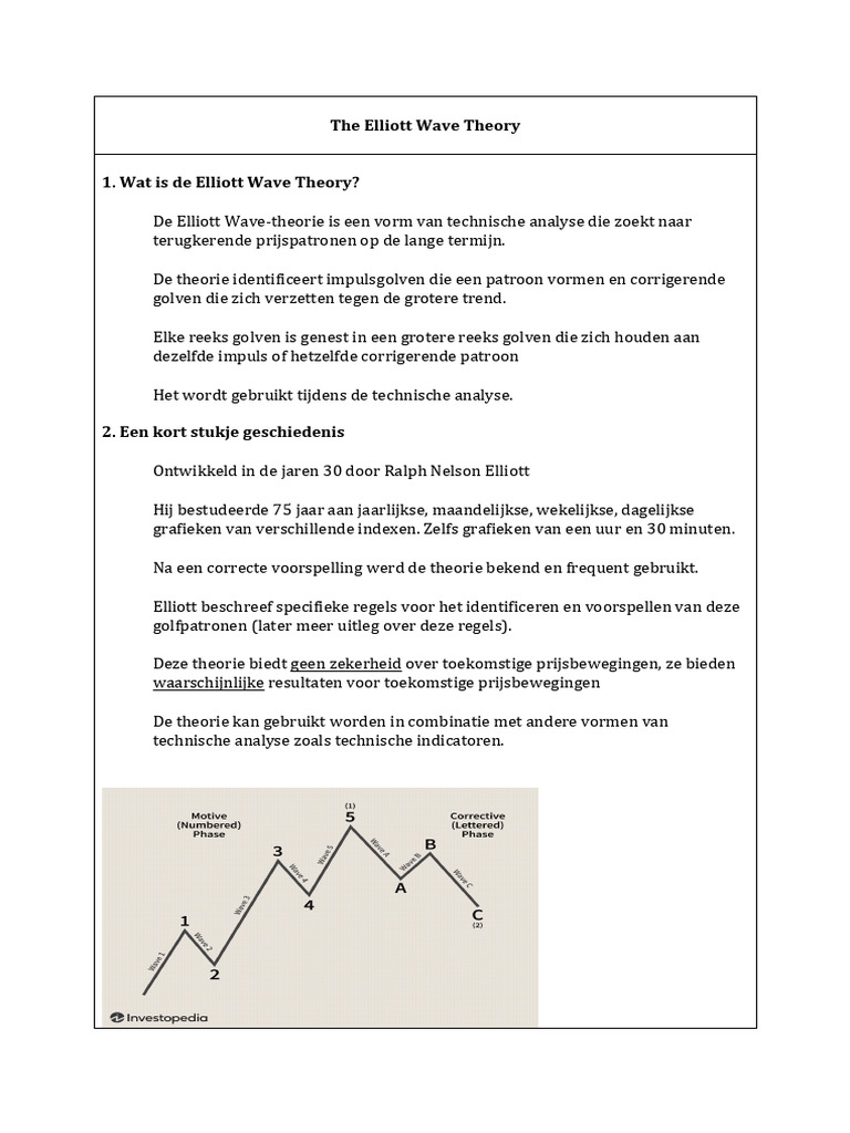 The Elliott Wave Theory PDF | PDF