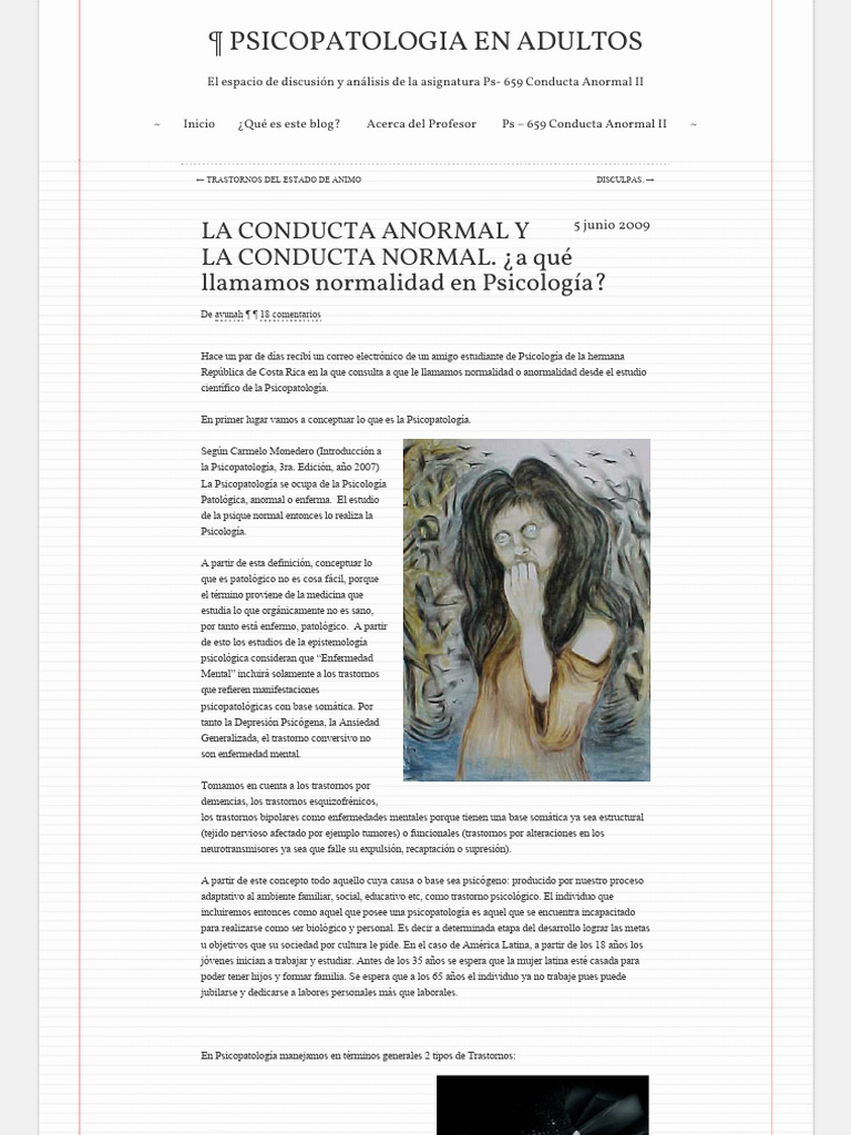 La Conducta Anormal y La Conducta Normal | PDF | Trastorno mental | Psicosis