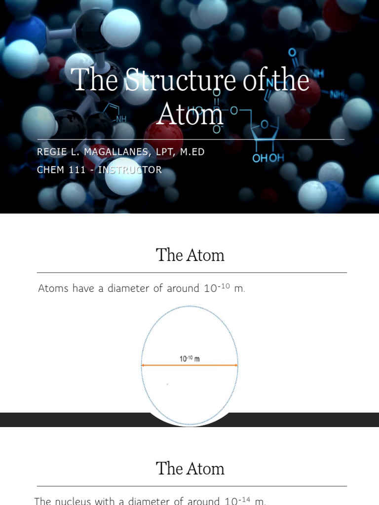II. B. The Structure of The Atom | PDF | Atomic Nucleus | Atoms