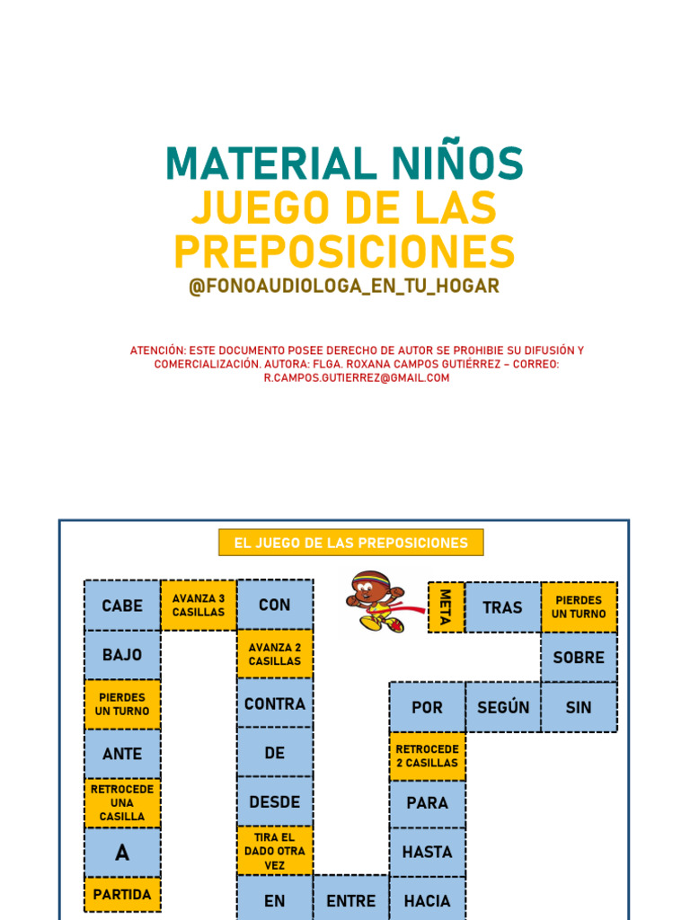 Producto 78. El Juego de Las Preposiciones | PDF