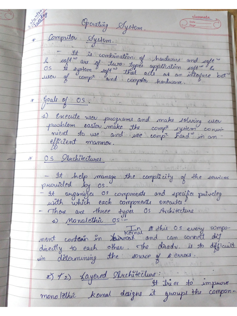 OS Module 1 lecture notes | PDF OS Module 1 lecture notes | PDF