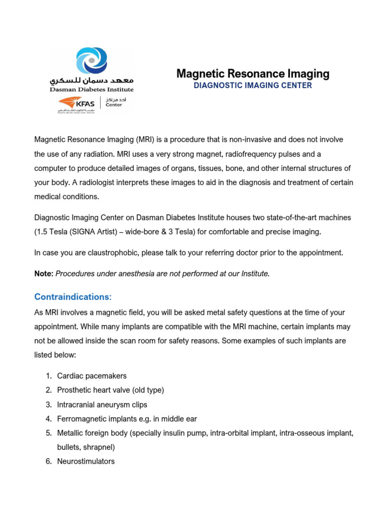 MRI Printable Final Eng 2022 1 | PDF | Magnetic Resonance Imaging ...