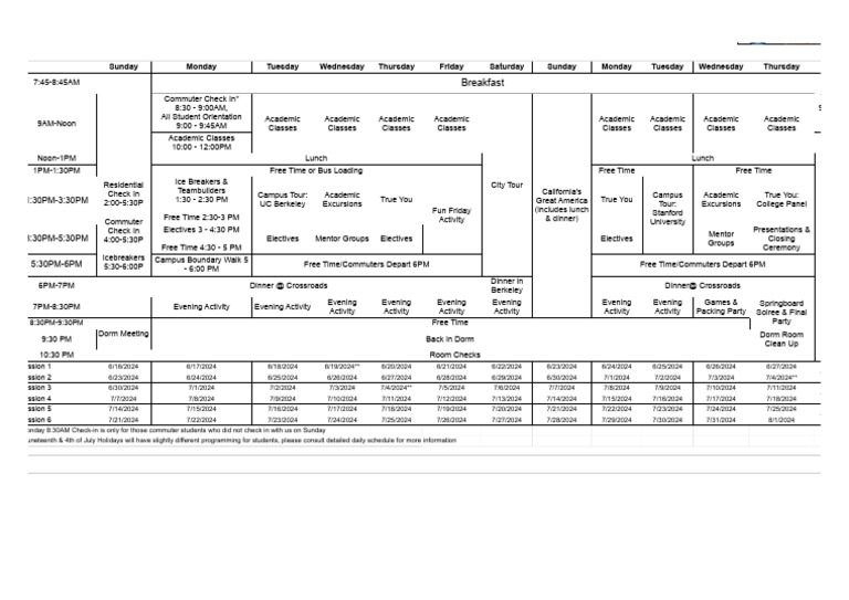 2024 Berkeley HS Schedule - Family Guide - Google Drive | PDF