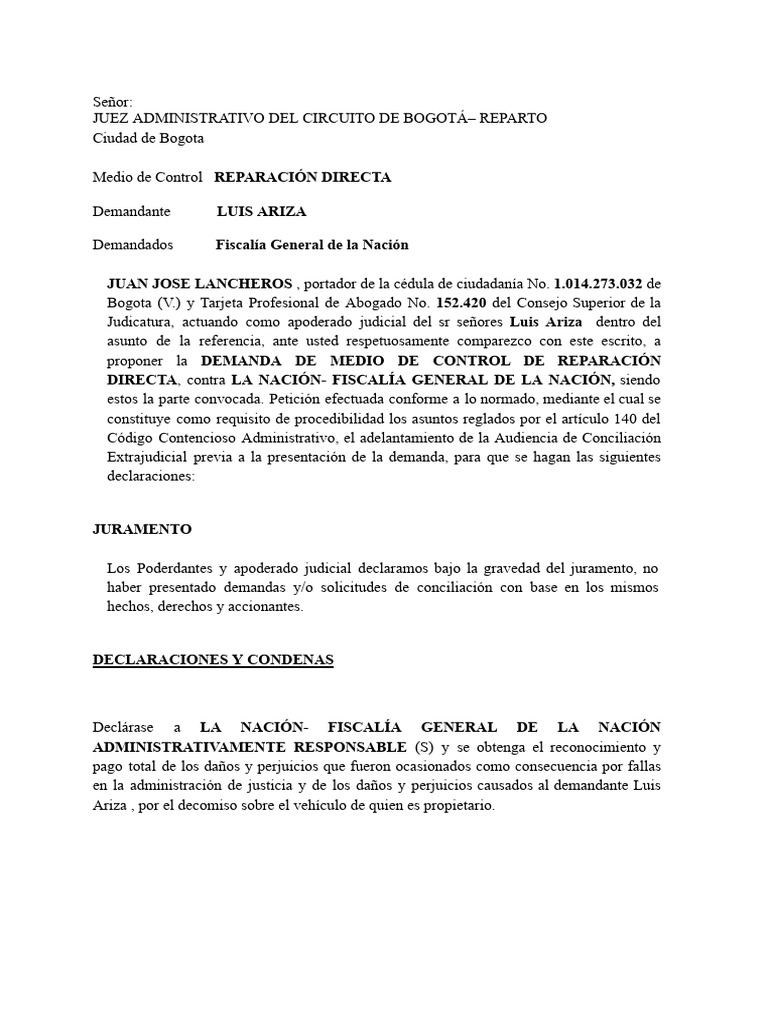 Demanda Grupo Erick 2 | PDF | Gobierno | Justicia