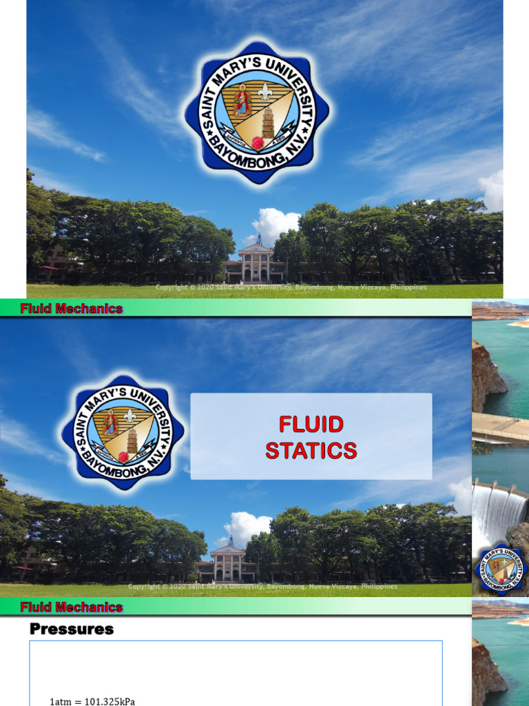 3 Fluid Statics | PDF | Pressure | Pressure Measurement