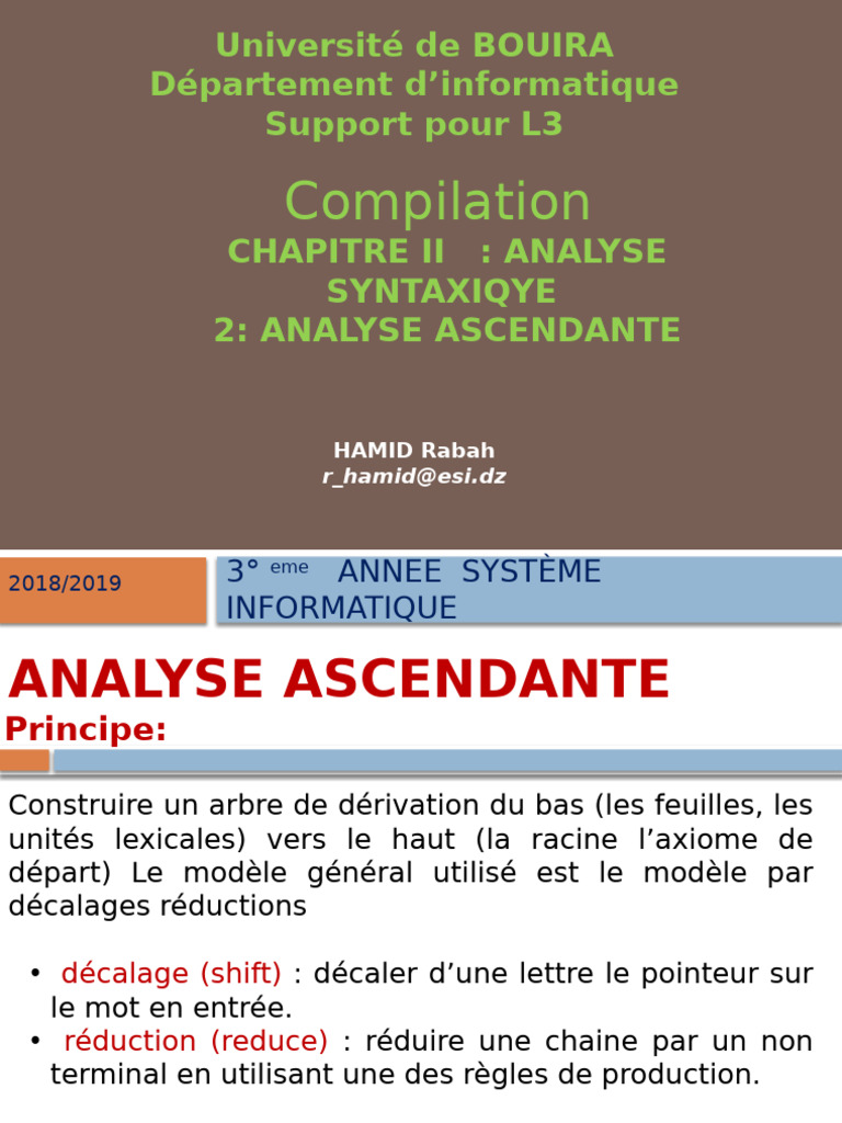 Analyse Syntaxique LR K | PDF | Analyse syntaxique | Informatique théorique