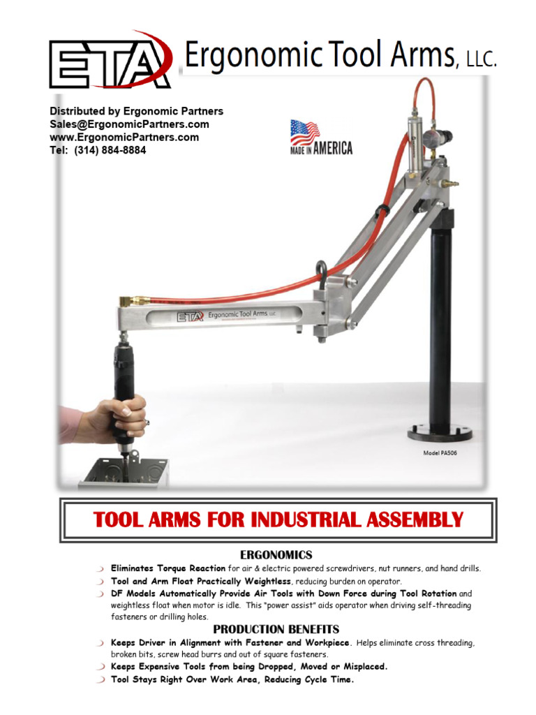 Eta Assembly Arm Brochure | PDF | Screw | Tools