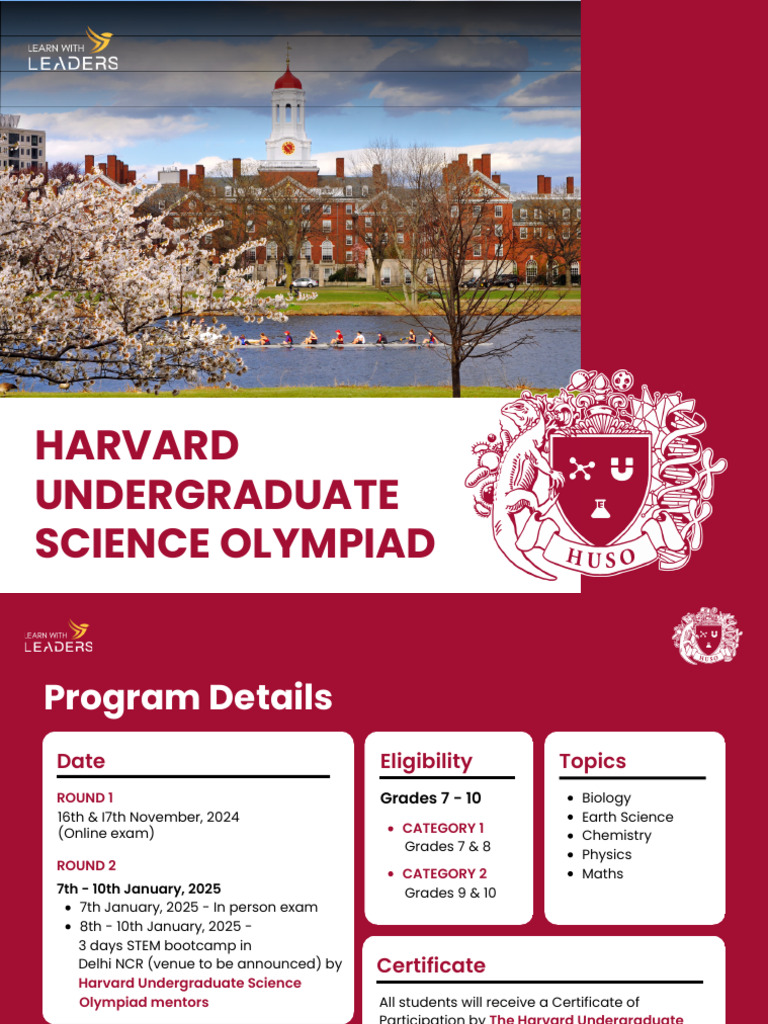 Harvard Undergraduate Science Olympiad - Brochure | PDF | Science ...