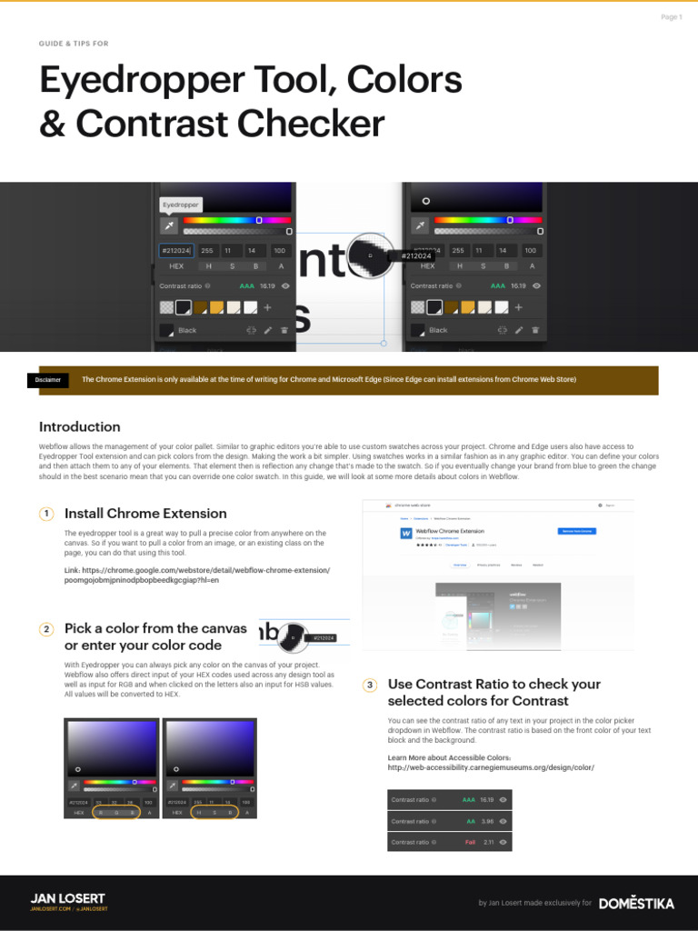 Eyedropper Tool, Colors & Contrast Checker | PDF | Computing | Software