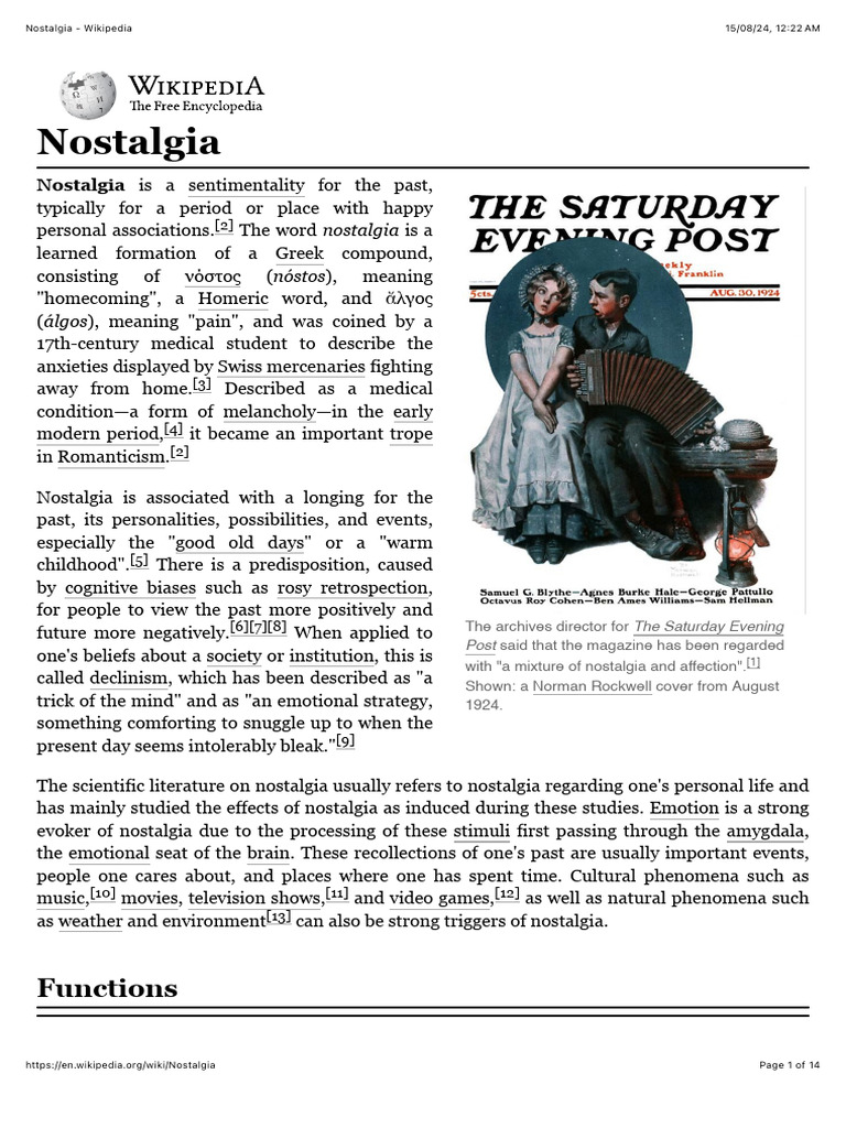 Nostalgia | PDF | Nostalgia
