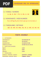 Afrikaans Huistaal Taalleer Opsommings | PDF