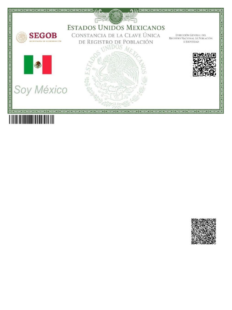 CURP Caleb Ramirez Tovar | PDF | Gobierno