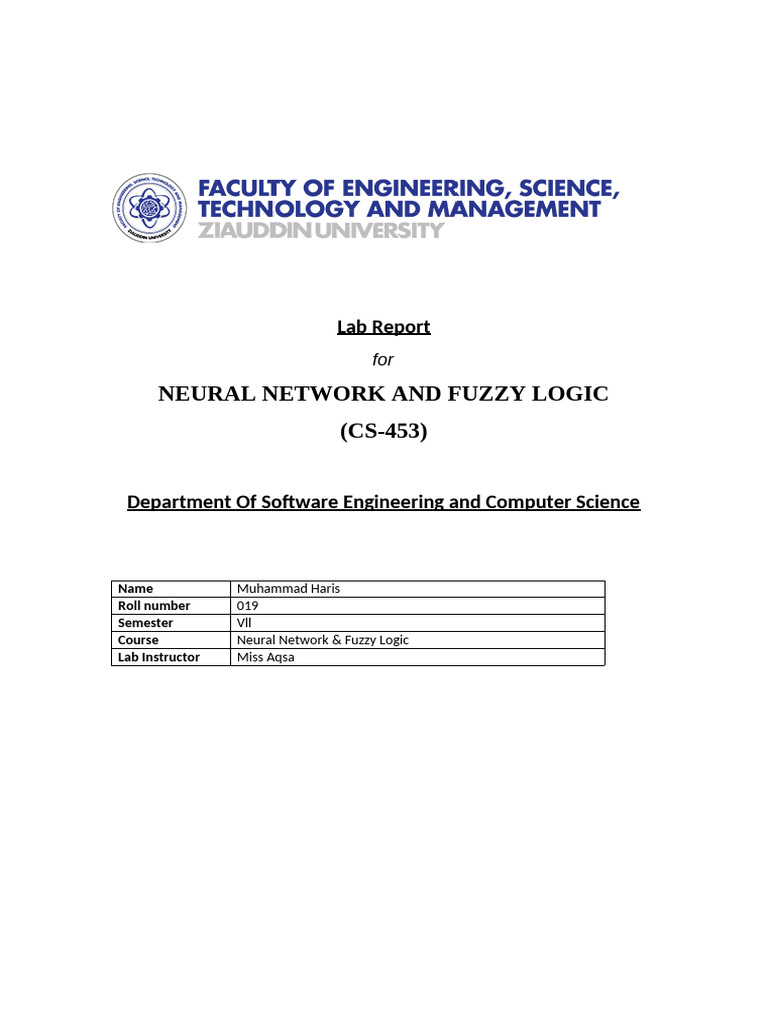 Lab Report (1)bachpan | PDF | Artificial Neural Network | Learning