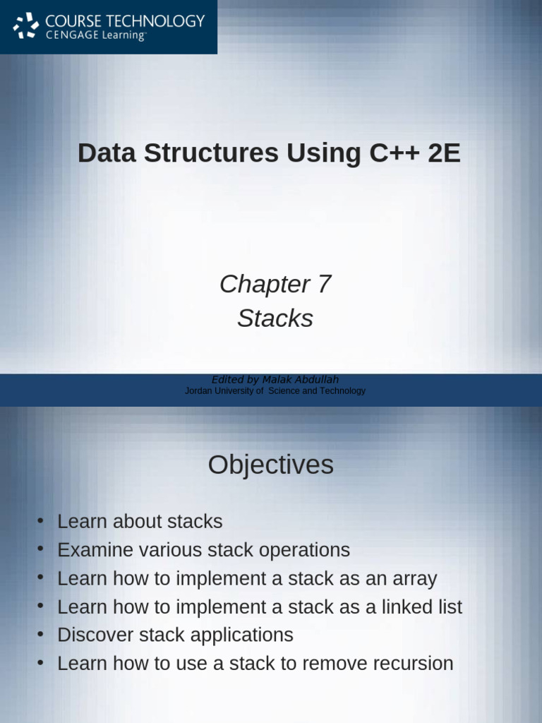 Ch7 - Stacks - Updated | PDF | Software Development | Computer Science
