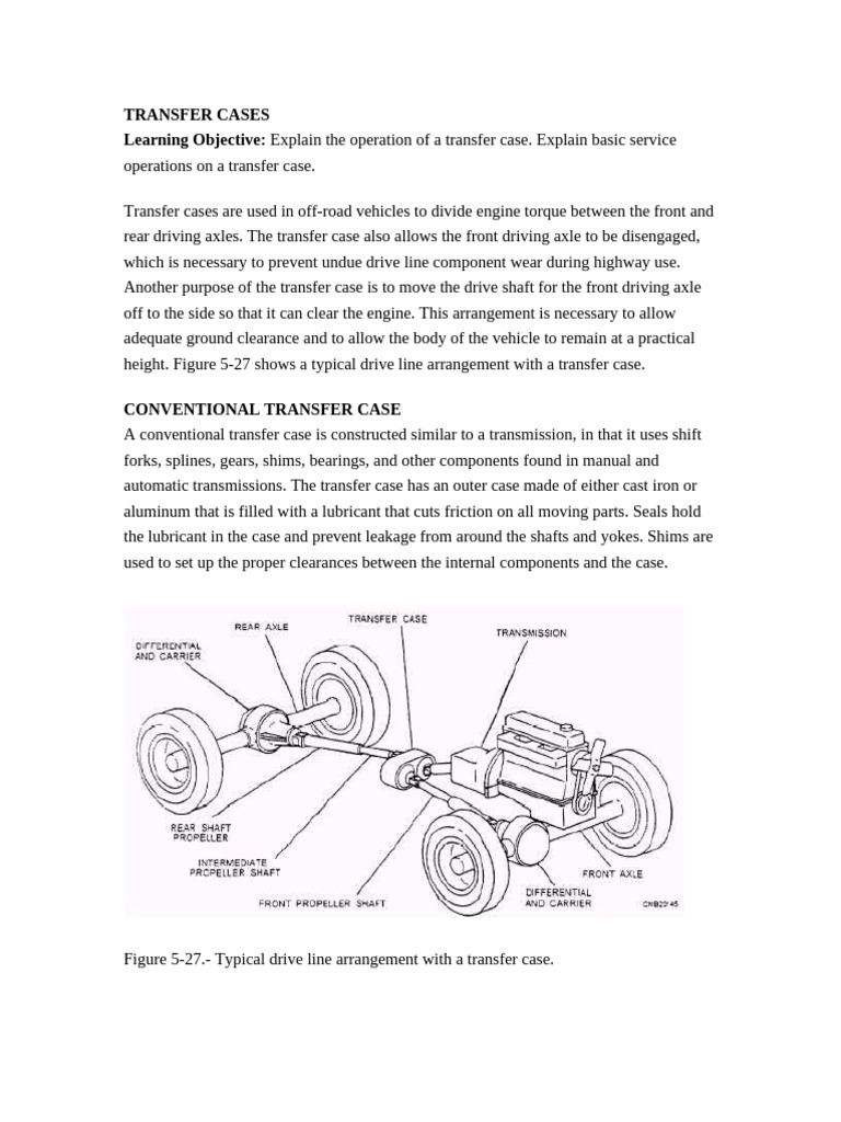 Transfer Cases | PDF | Manual Transmission | Axle