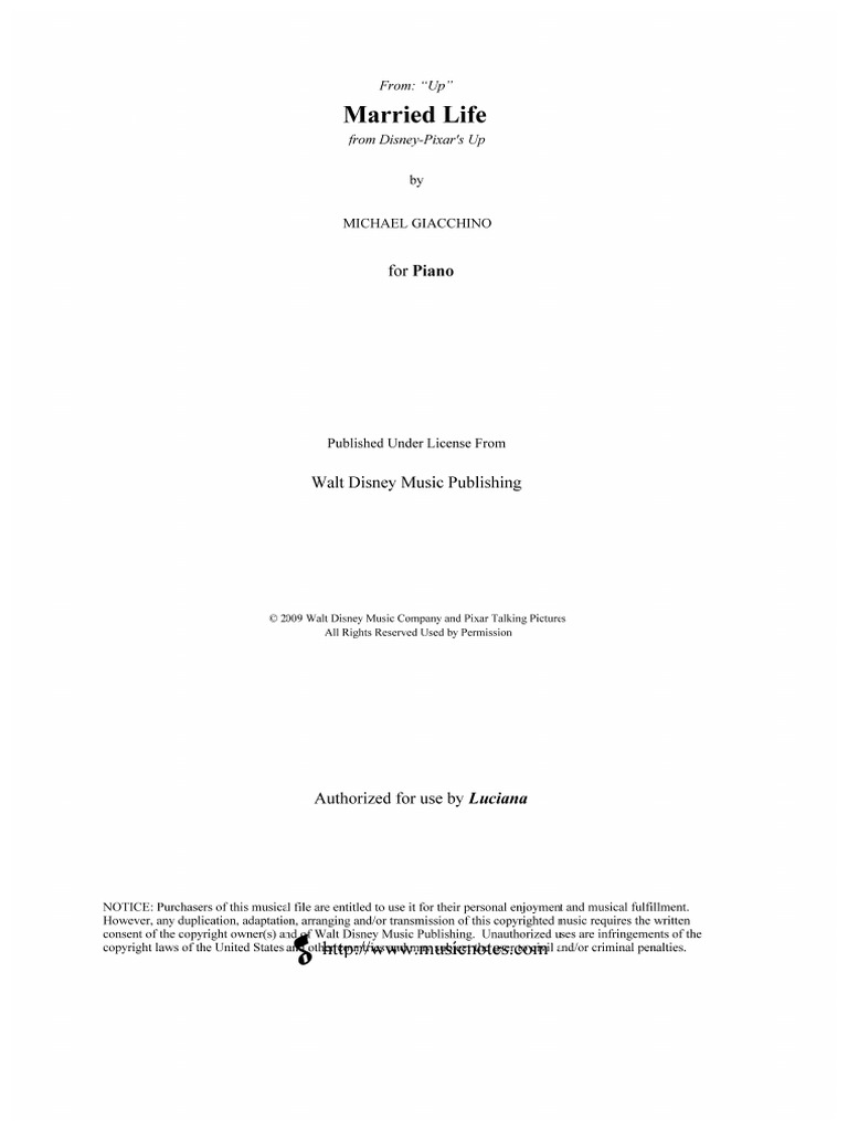 MARRIED LIFE - Piano - 240209 - 134119 | PDF