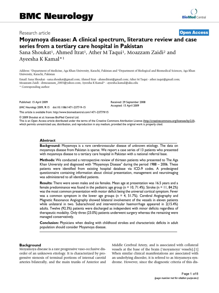 BMC Neurology | PDF | Angiography | Stroke