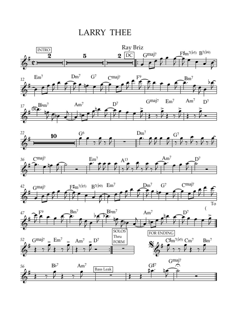 LARRY THEE (Trumpet) - 1 - Full Score | PDF