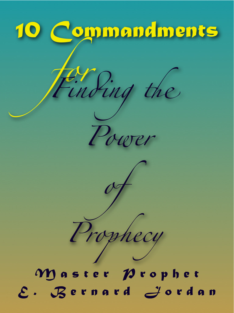 10 Commandments For Finding The Power of Prophecy | PDF | Genesis ...