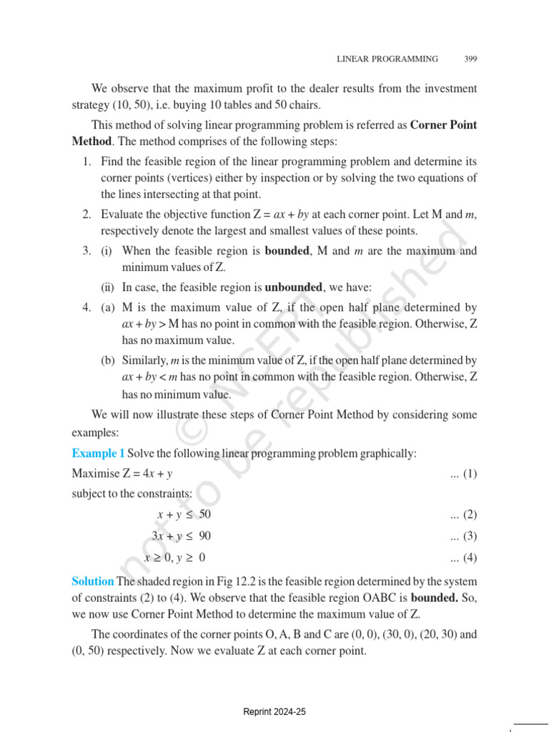 Method. The Method Comprises of The Following Steps:: Example 1 | PDF | Linear Programming ...