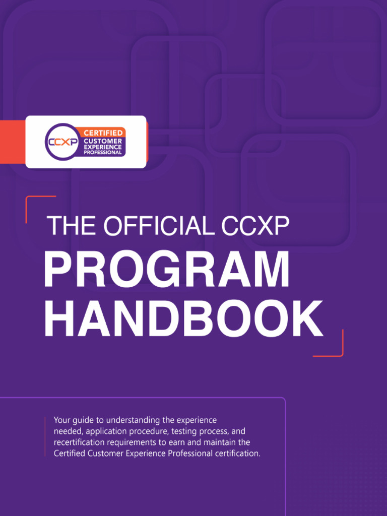 CCXP Handbook August 2024 | PDF | Strategic Management | Mentorship