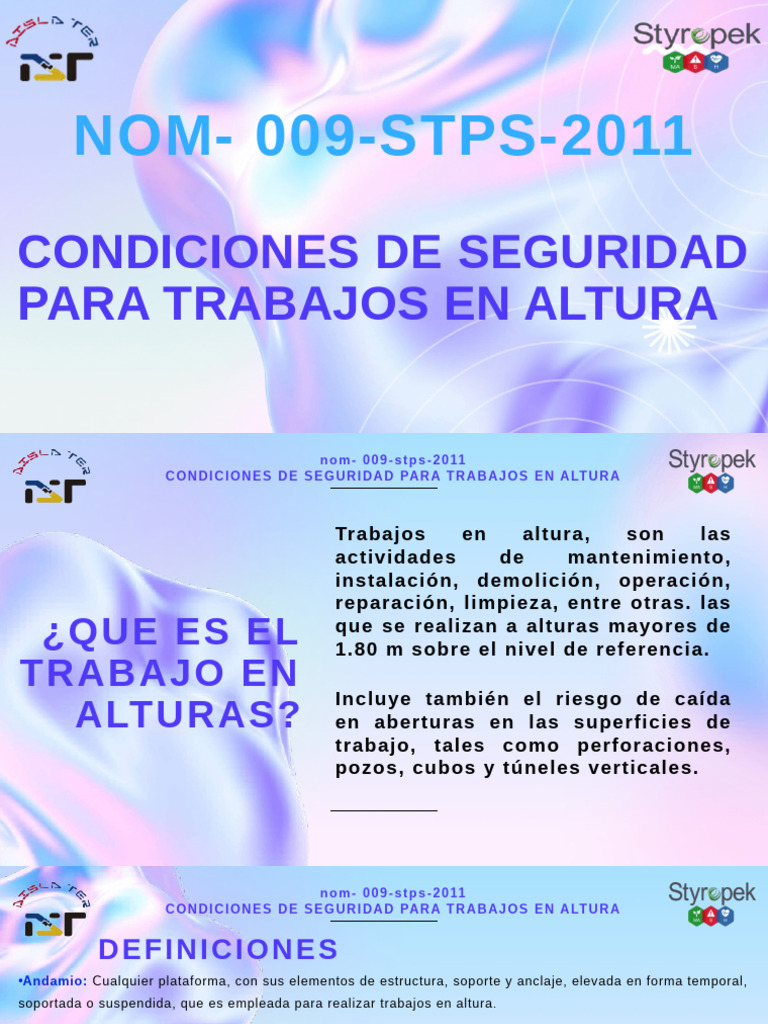 Nom - 009-stps-2011 | PDF | Andamio | Cuerda