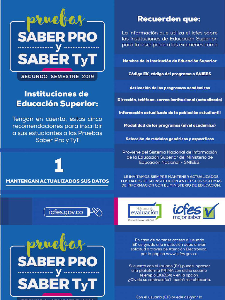 Paso A Paso Instituciones - Saber Pro | PDF