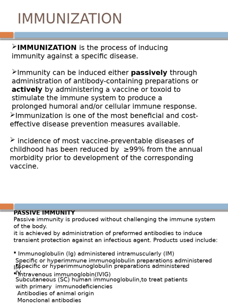 IMMUNIZATION | PDF | Immune System | Antibody