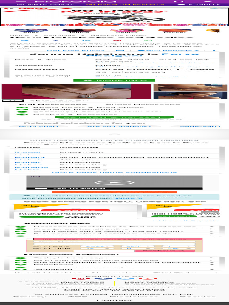 Nakshatra Finder Find Your Nakshatra or Birth S | PDF | Horoscope | Hindu Astrology