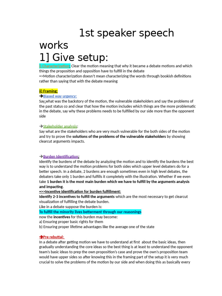 1st-speaker-speech-works | PDF | Argument | Reason