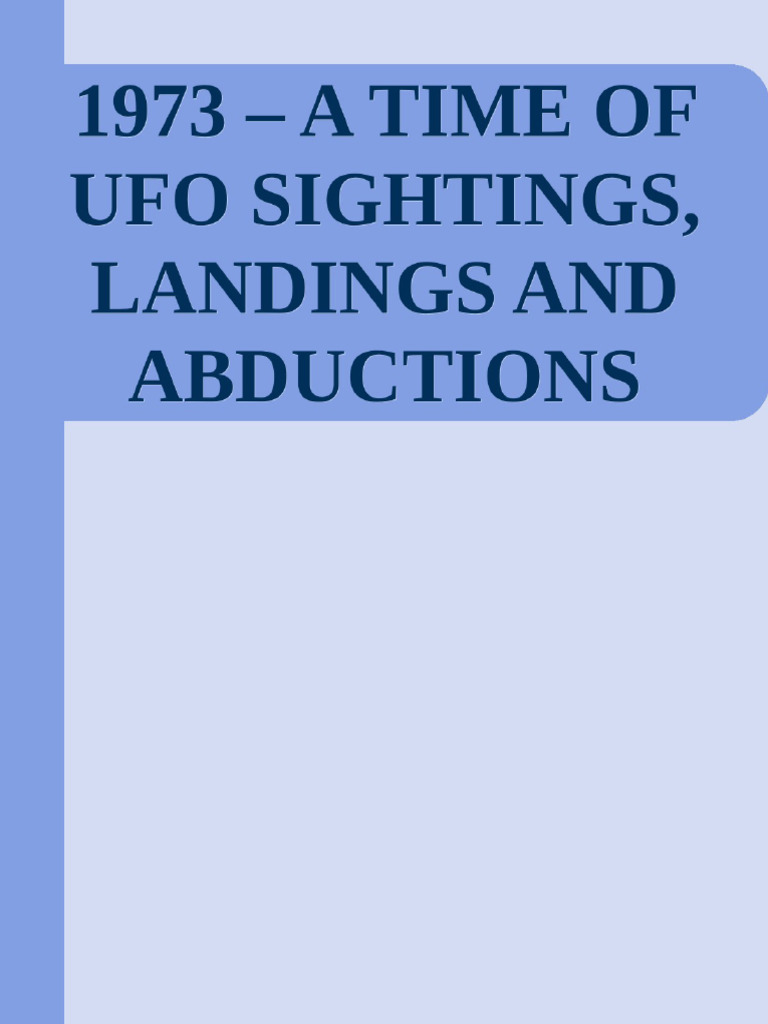 OceanofPDF - Com 1973 - A TIME OF UFO SIGHTINGS - Kevin Randle | PDF ...