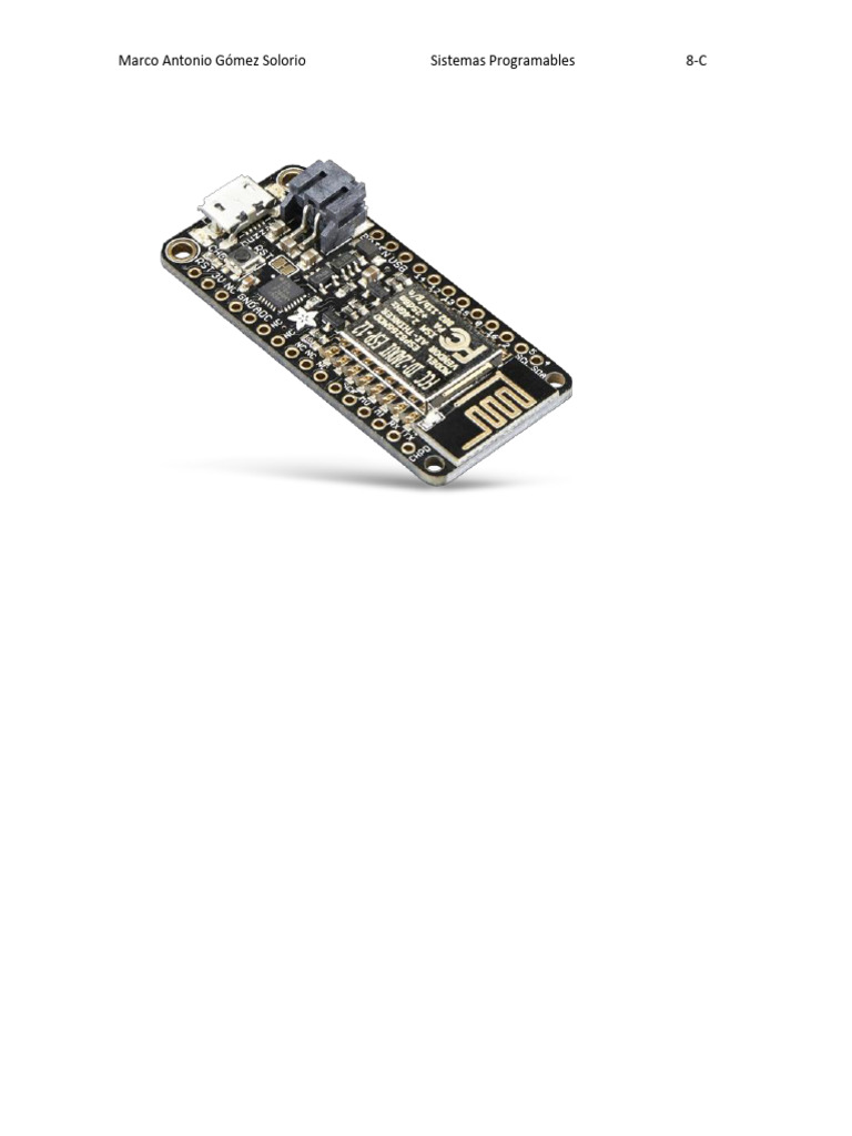 Adafruit Feather Huzzah ESP8266 | PDF | Arduino | Unidad Central de procesamiento