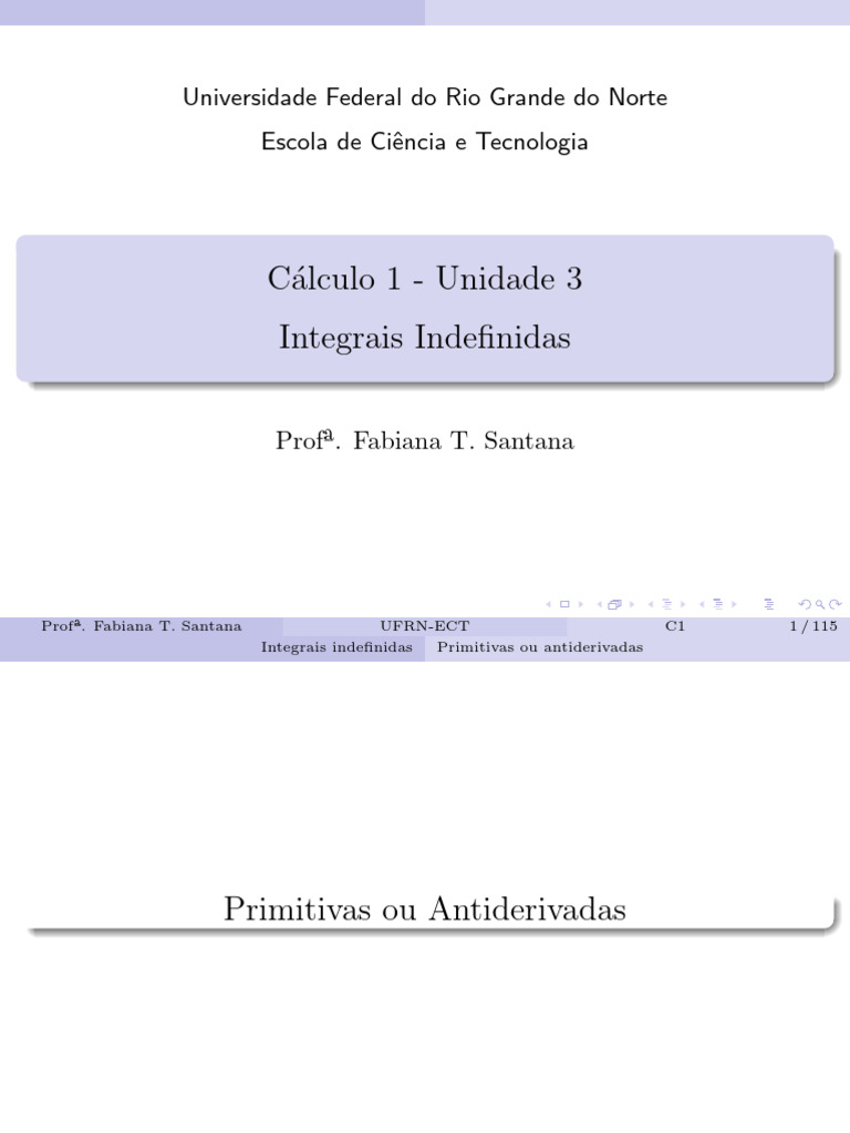 (C1) Slides - Unid 3 | PDF | Integrante | Cálculo