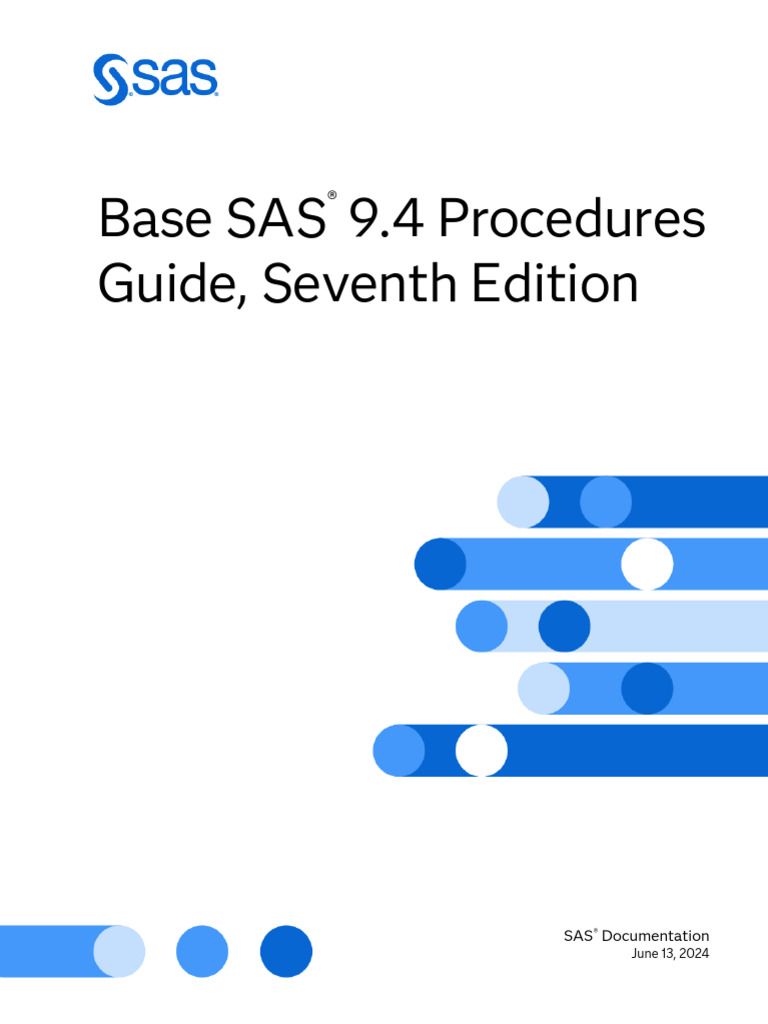 Sas Base Sas 9 4 Procedures Guide 7e 2017 Pdf Sas Software Trademark